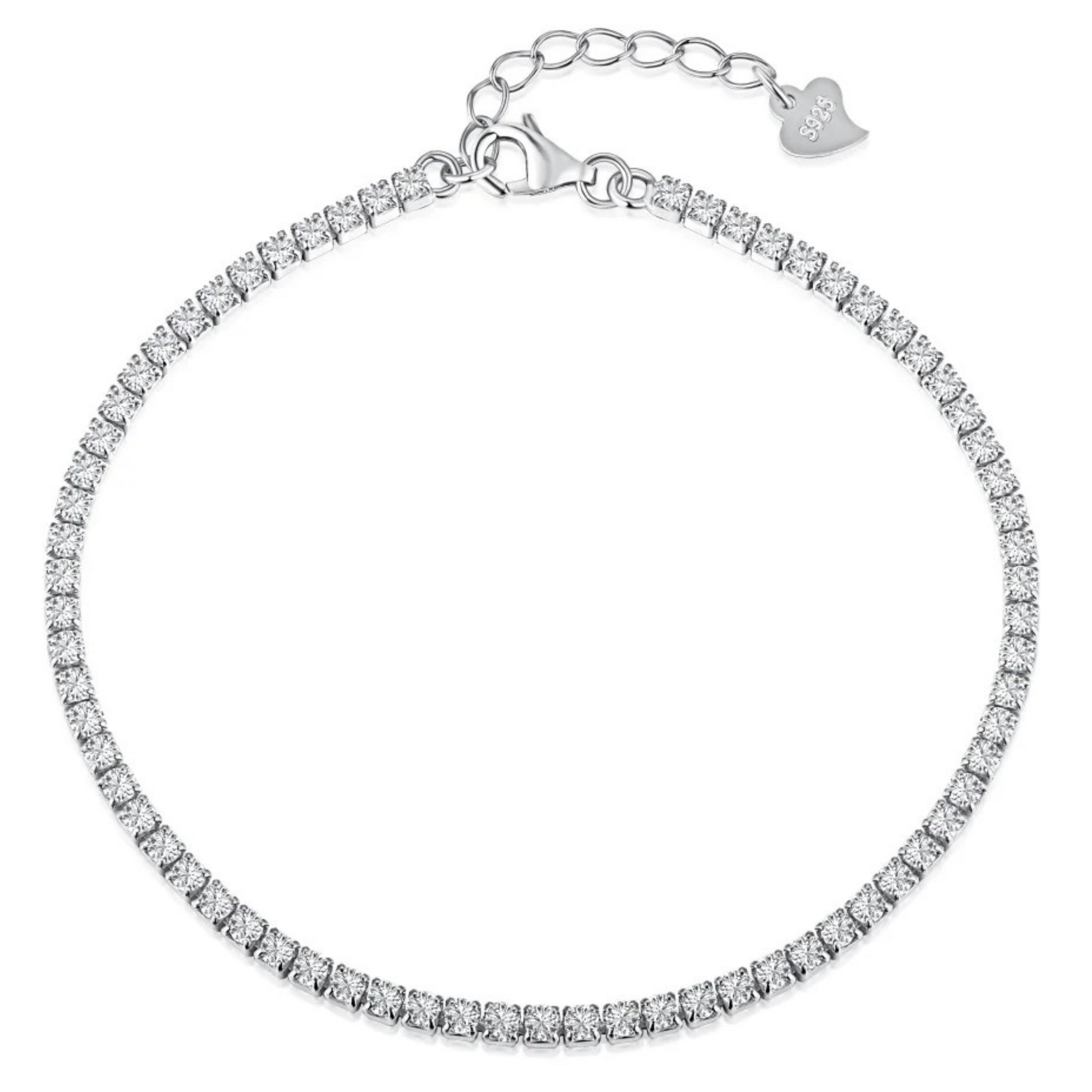 Ira 2mm Sterling Silver Tennis Bracelet- Silver